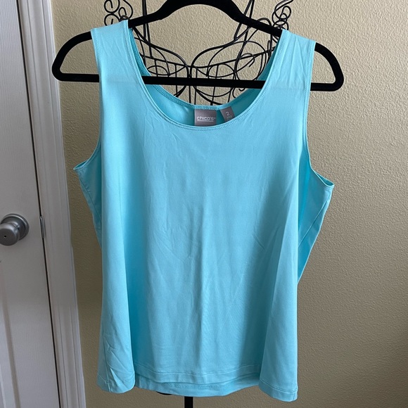 Chico's | Tops | New Chicos Microfeel Timeless Scoopneck Tank Insize L Xl | Poshmark